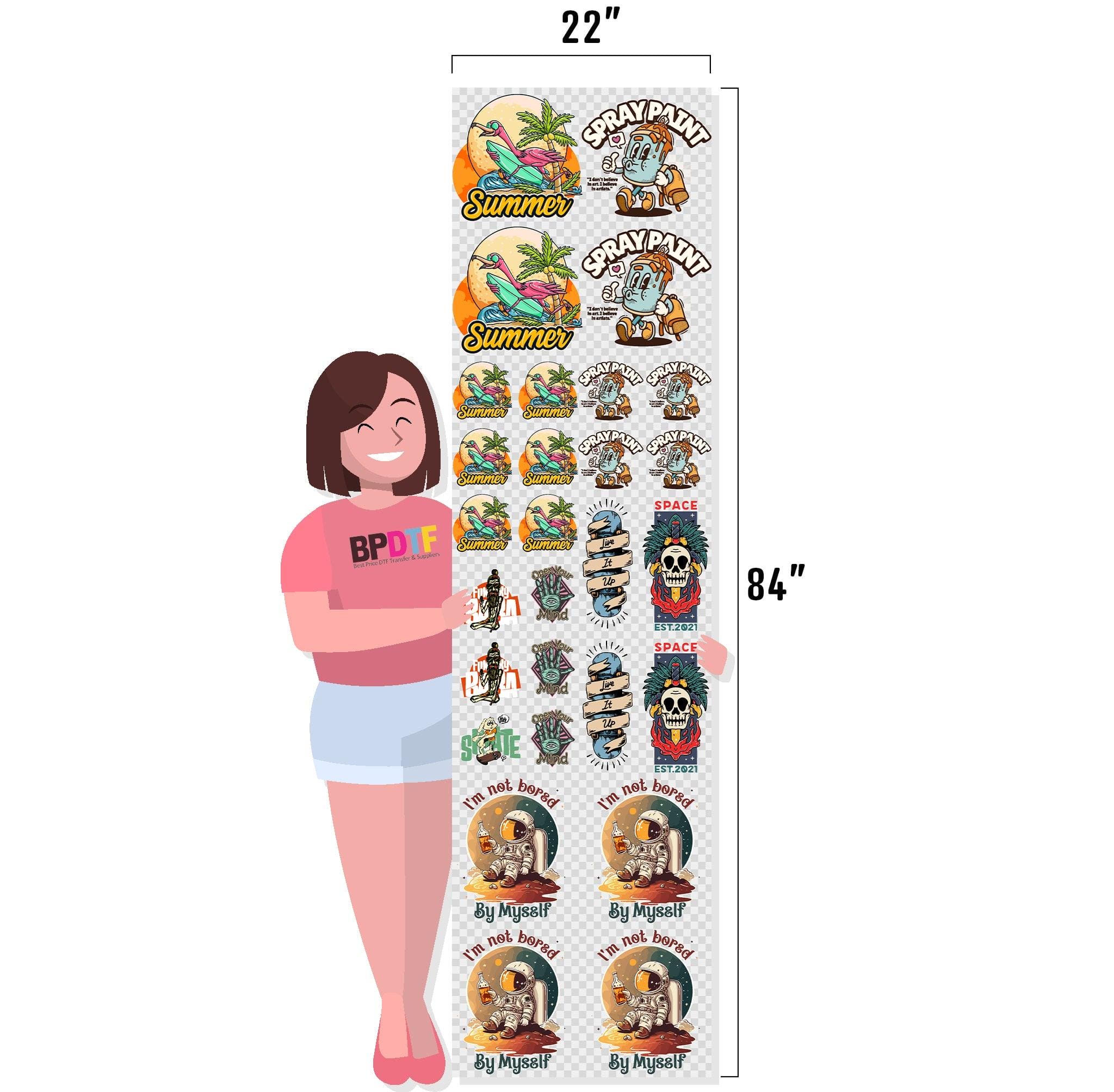 Custom DTF Gang Roll (0.29$ Per Inch) – Best Price DTF