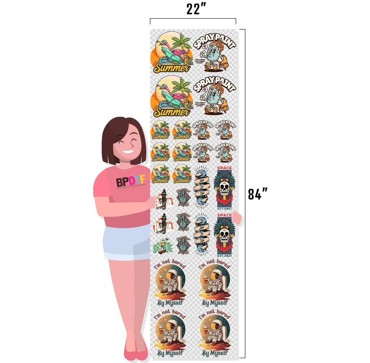 Custom DTF Gang Roll (0.29$ Per Inch) – Best Price DTF